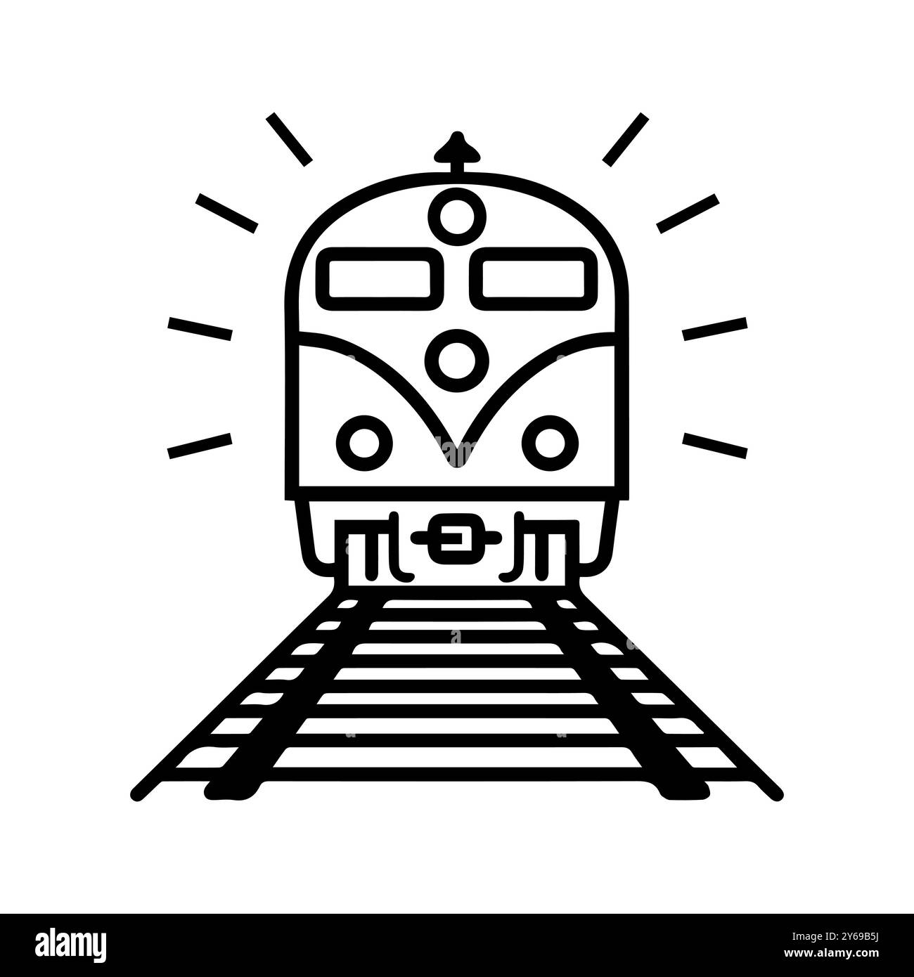 railroad icon or modern line symbol. Vector line art and icon design ...