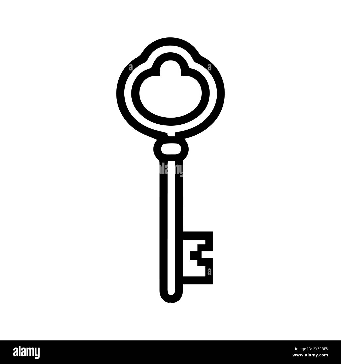 key icon or modern line symbol. Vector line art and icon design with ...