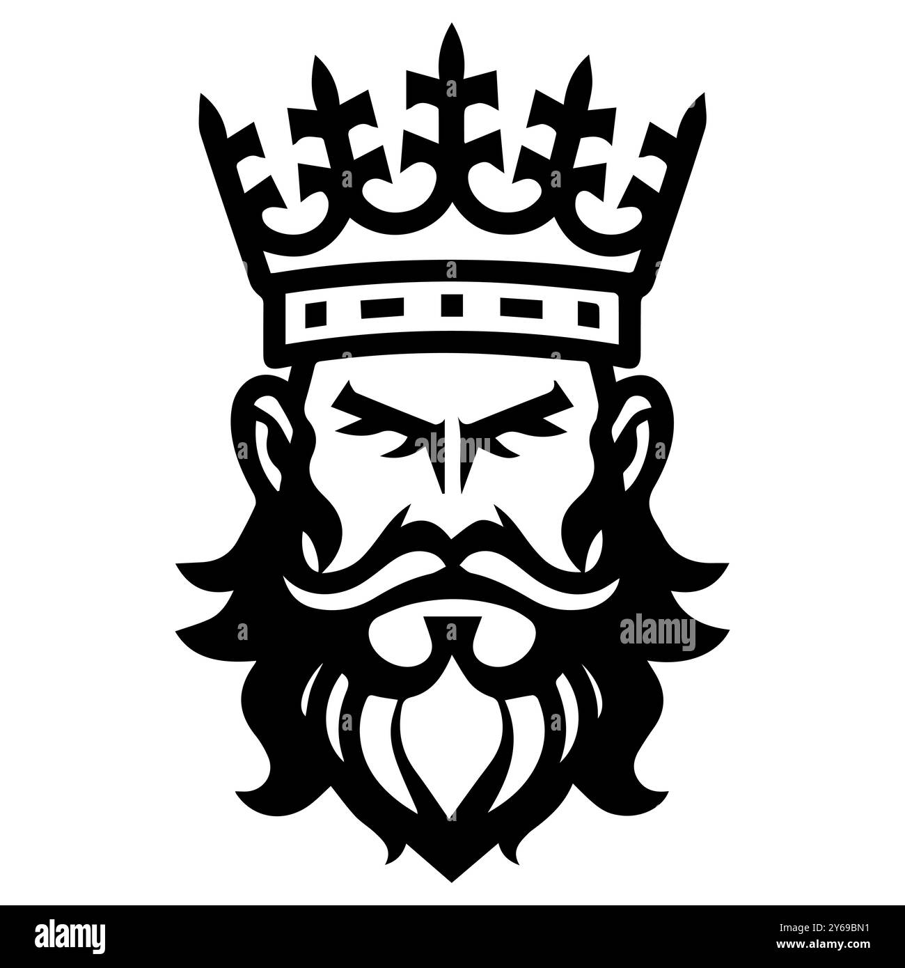 king icon or modern line symbol. Vector line art and icon design with ...