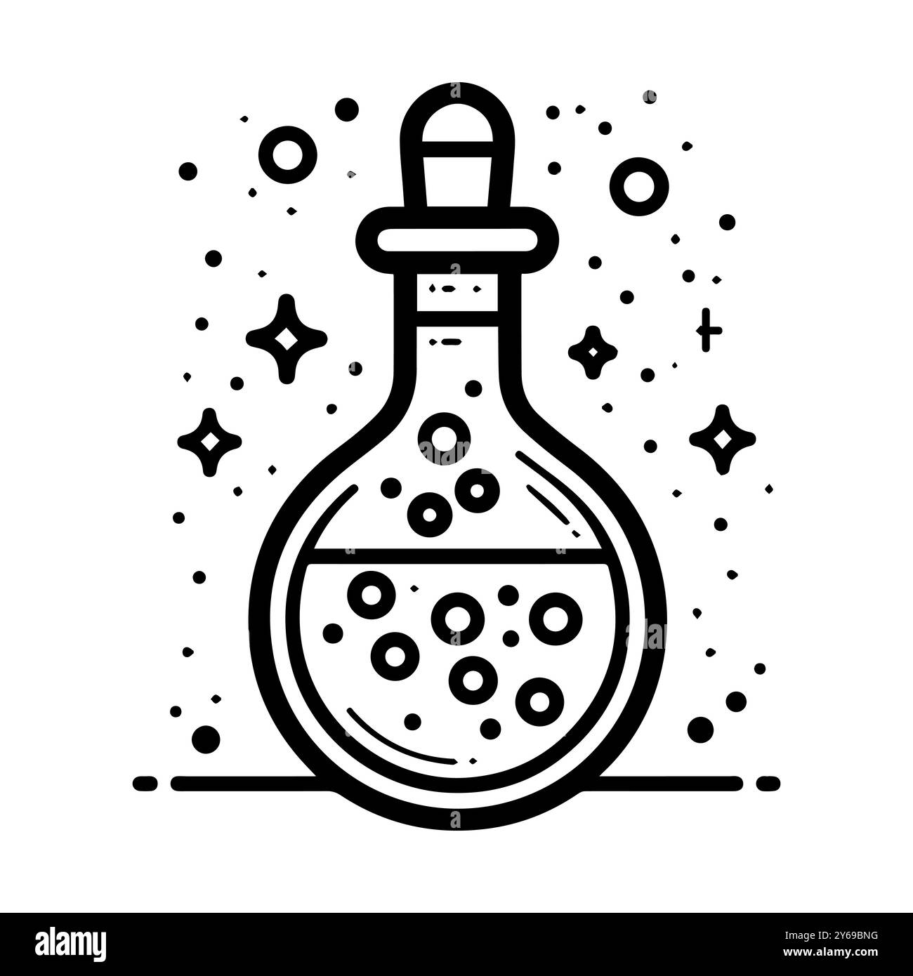 Lab experiment icon or modern line symbol. Vector line art and icon ...