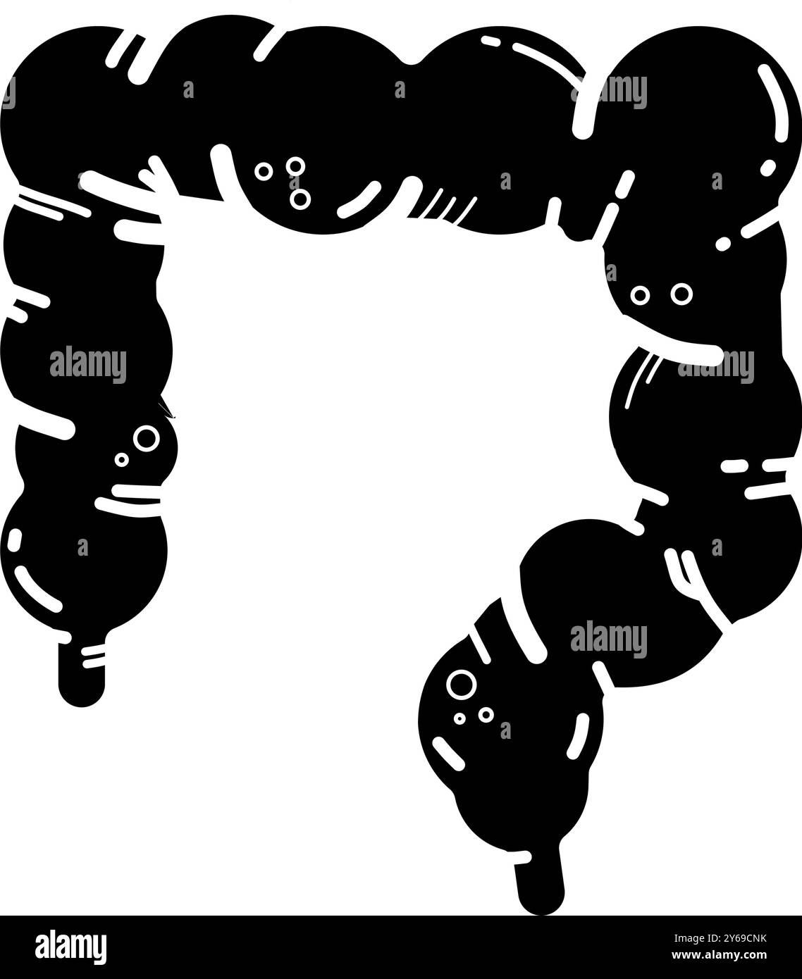 human intestines, large intestine, - vector icon Stock Vector Image ...