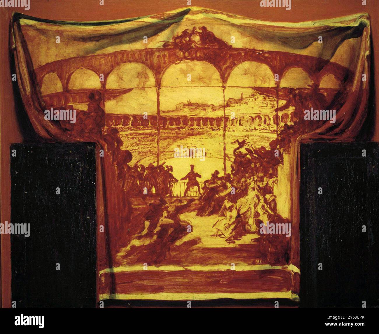 SERT , JOSE MARIA. PINTOR ESPAÑOL . BARCELONA 1874 - 1945. BOCETO DE UN ...