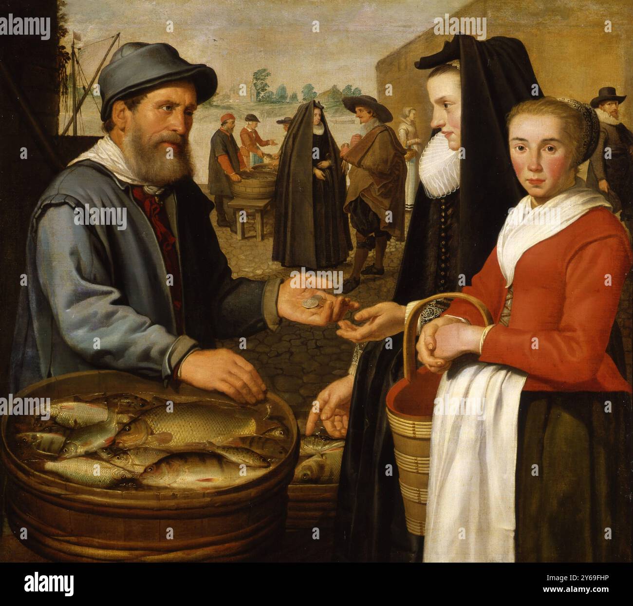 The fish market. Museum: Dordrechts Museum. Author: JACOB GERRITSZ CUYP ...