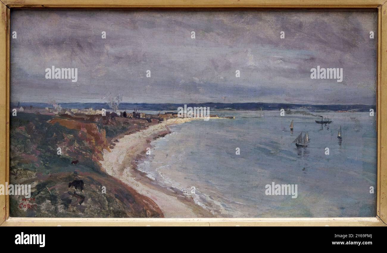 Le Havre. The Sea Seen from the Top of the Cliffs, About 1830, Oil on ...