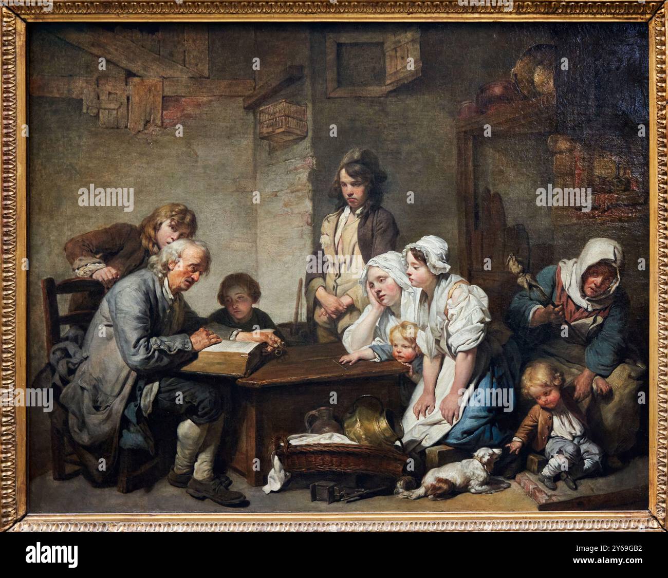 Bible reading jean baptiste greuze hi-res stock photography and images ...