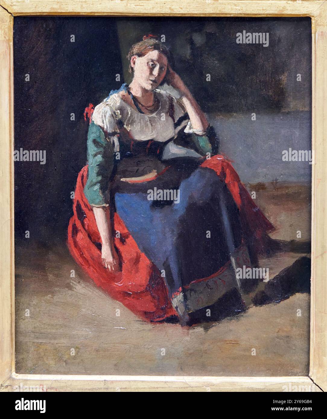 Seated Italian Woman with her Arm Resting on her Knee, 1825-1828, Jean ...