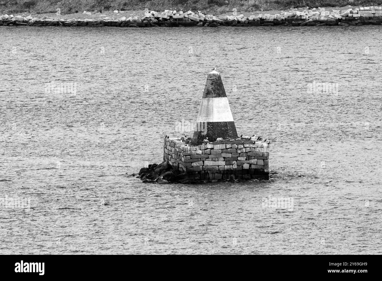 Harbor navigation channel Black and White Stock Photos & Images - Alamy