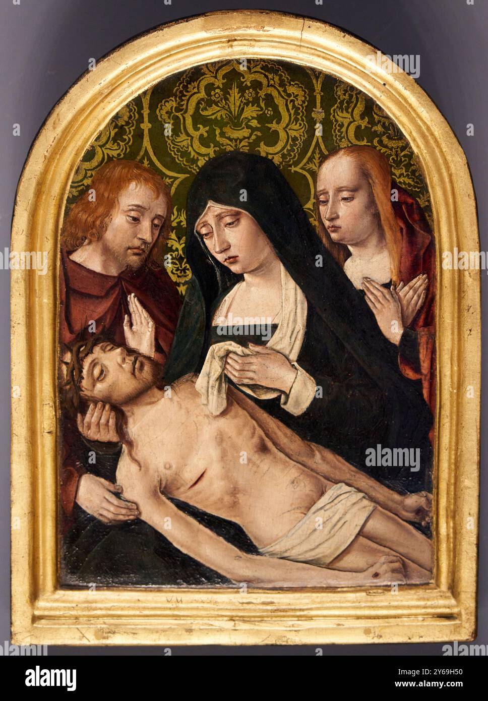 Pietà with Saint John and Saint Mary Magdalene, Painting on panel, about 1490-1500, Peintre de l ...