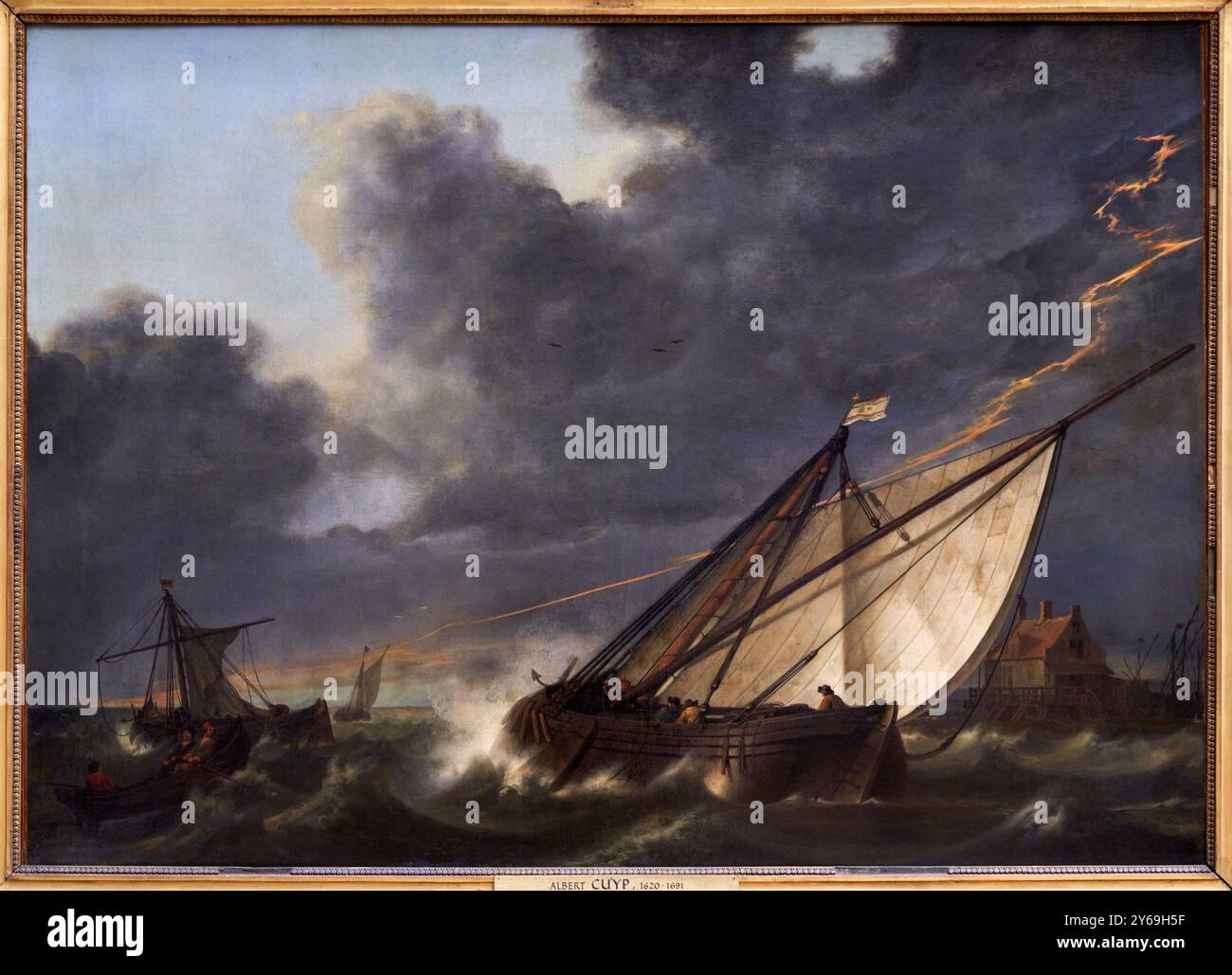 Boats Caught in a Storm, About 1640-1650, Aelbrecht CUYP, Dordrecht ...