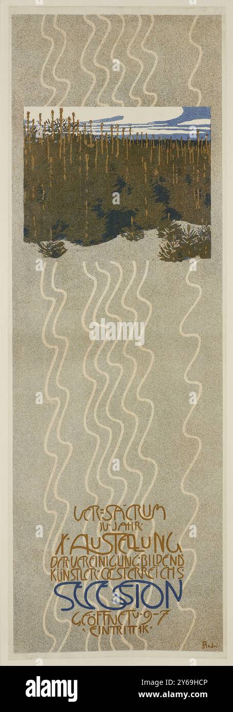 Poster for the X Exhibition of the Vienna Secession. Museum: PRIVATE ...