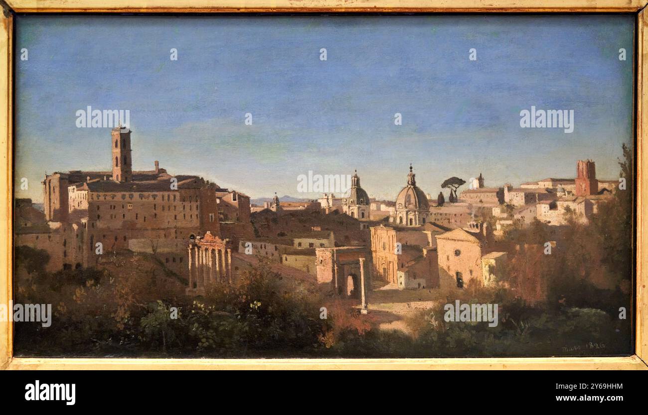 The Forum Seen from the Farnese. Gardens (Rome, Italy), 1826, Oil on ...