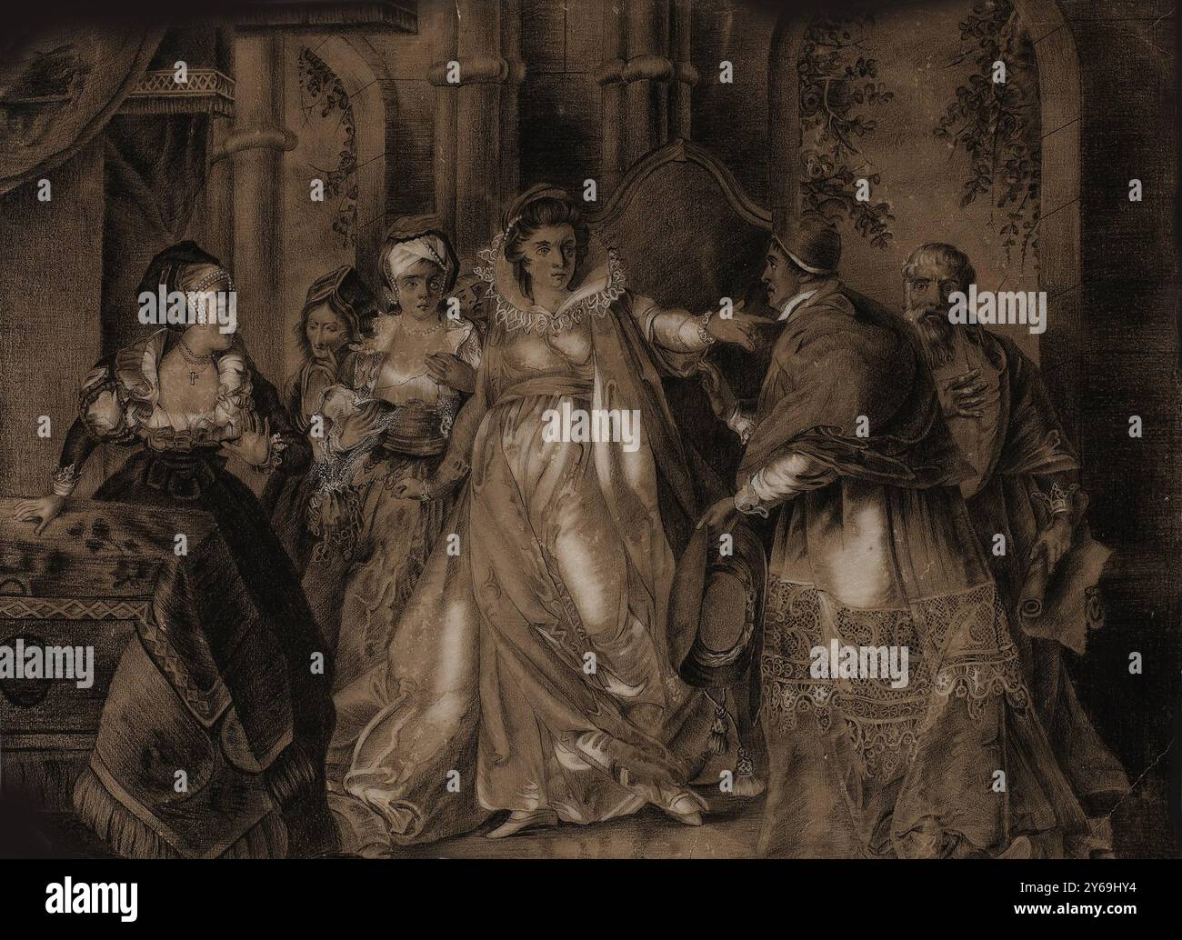 Scene from the play "King Henry VIII" by William Shakespeare. Museum ...