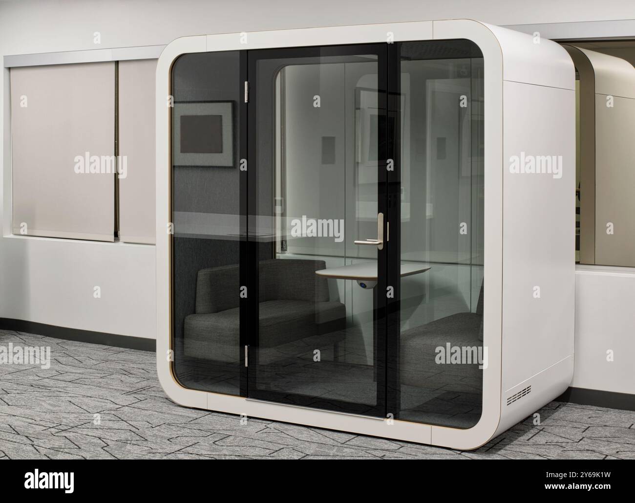 Office privacy booth furniture empty quiet focus room space for ...