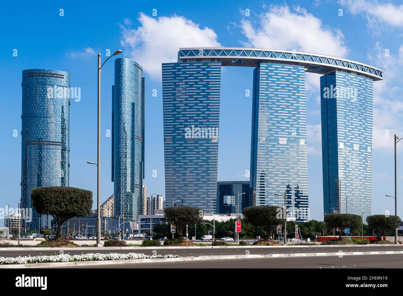 Modern high-rise residential and office buildings, Gate Tower on Al ...