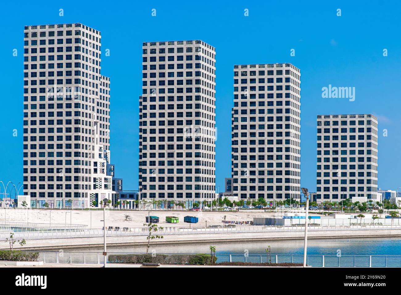 Pixels towers in Al Reem Island, Abu dhabi Stock Photo - Alamy