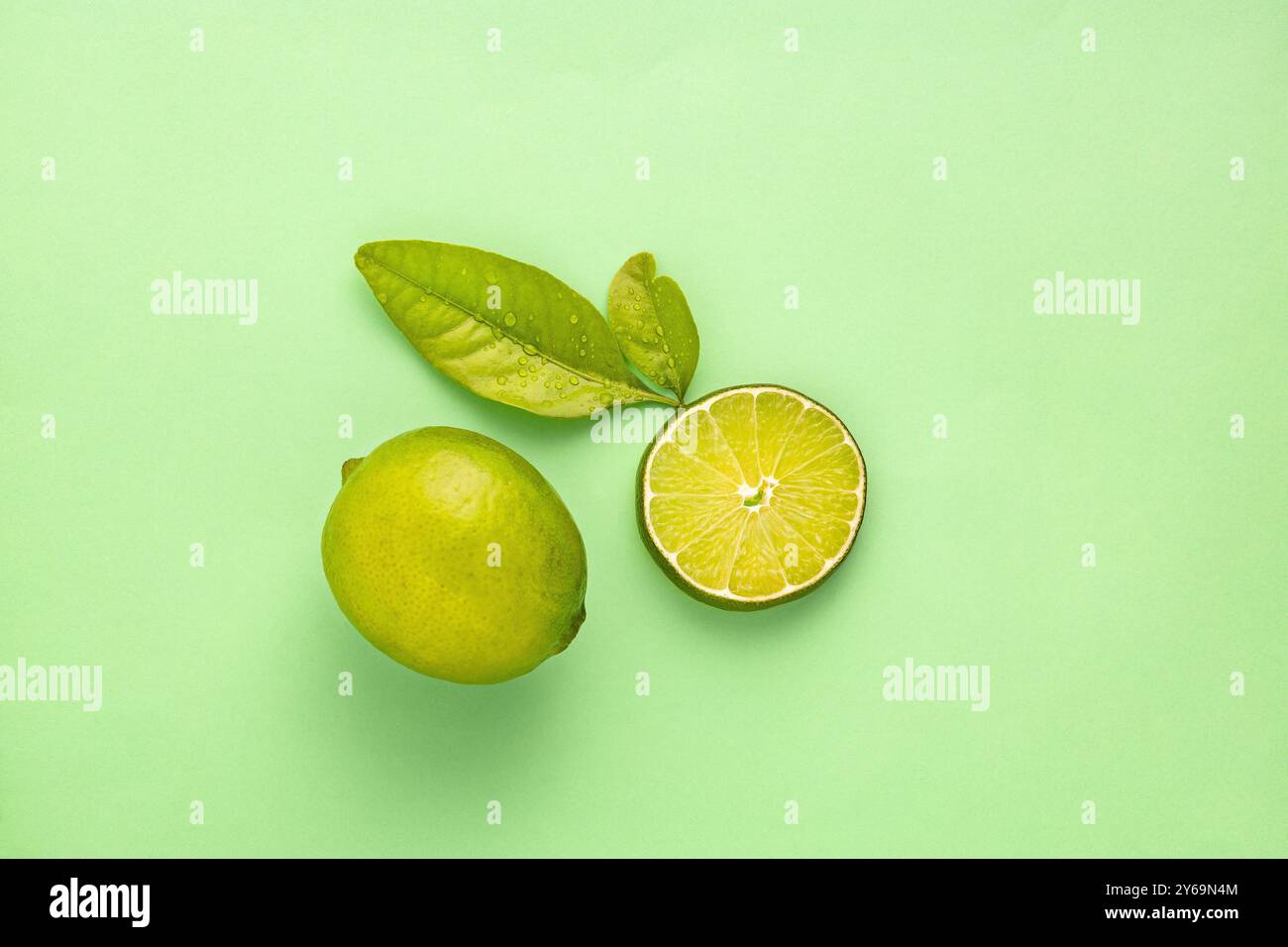 Lemon lime slice, citrus fruit - Citrus latifolia Stock Photo - Alamy