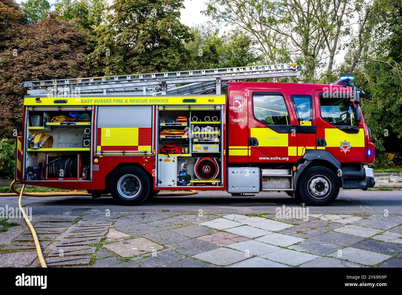 A Working Fire Engine, Lewes, East Sussex, UK Stock Photo - Alamy