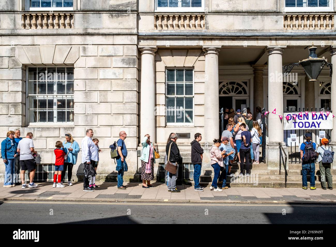 People Queue Outside Lewes Crown Court For An Open Day, Lewes, East ...