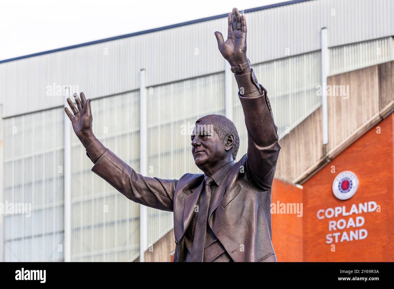 Statue of WALTER SMITH, outside Ibrox football stadium, the home of ...