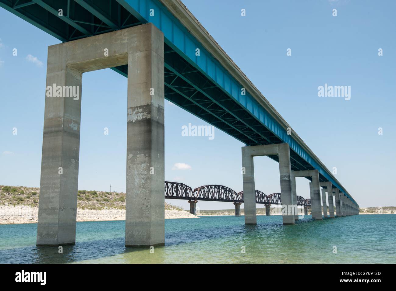 US Highway 90 Bridge by Amistad National Recreation Area, Texas Stock ...