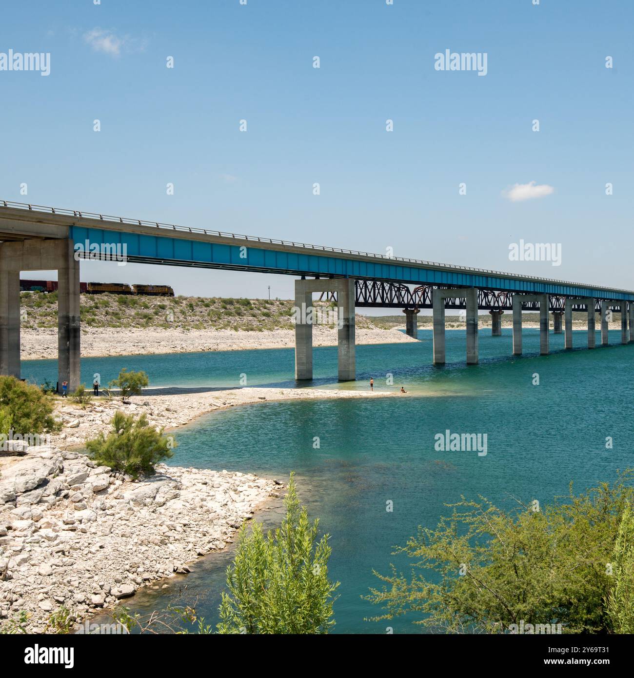 US Highway 90 Bridge by Amistad National Recreation Area, Texas Stock ...