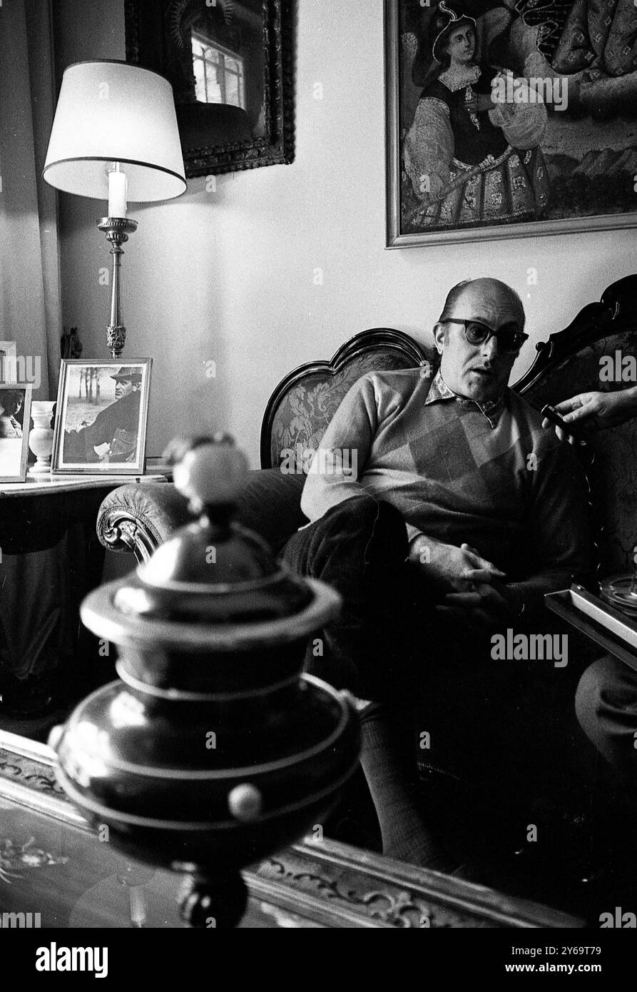 Argentine filmmaker Leopoldo Torre Nilsson during an interview at his ...
