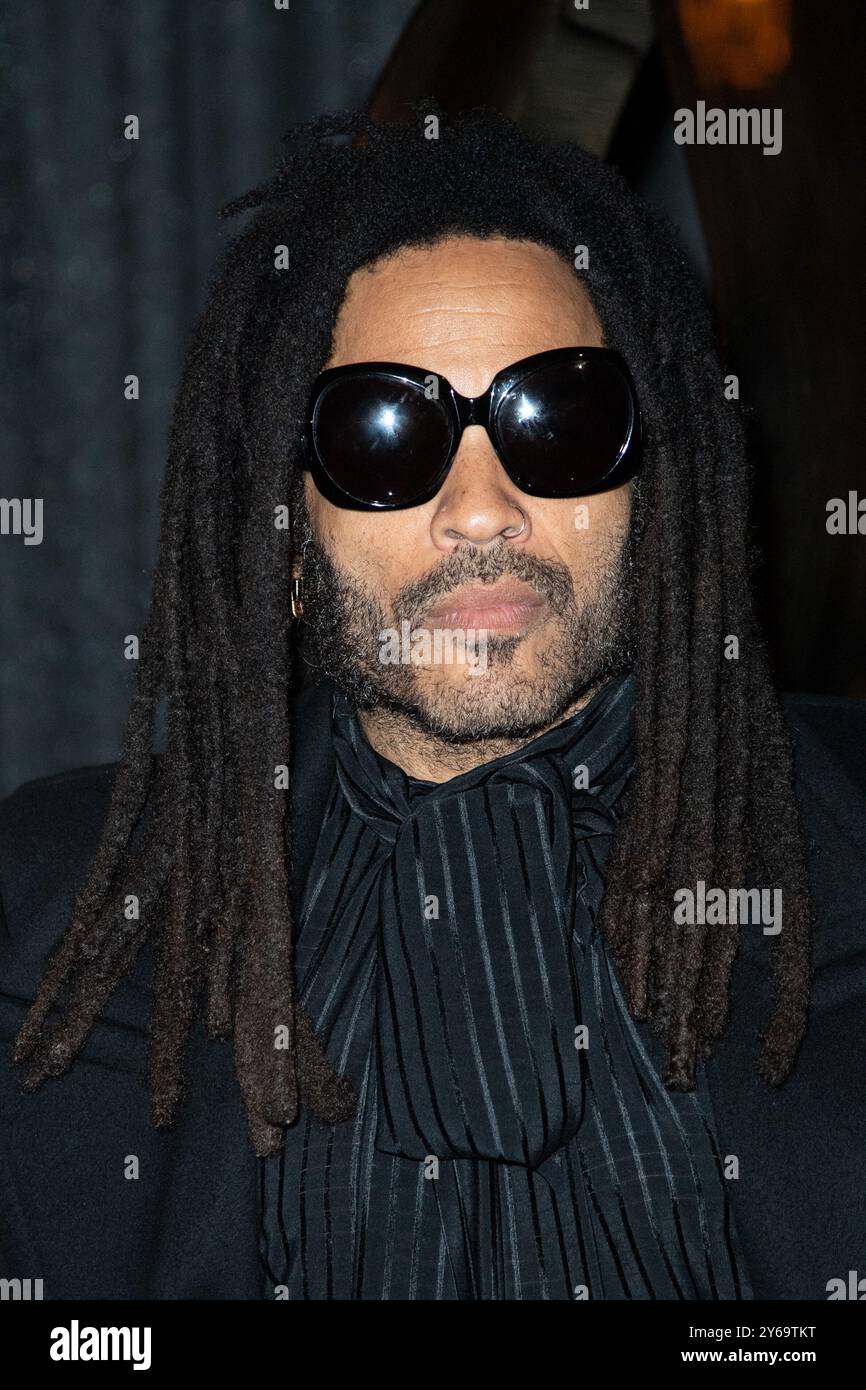 Lenny Kravitz attending the Yves Saint Laurent Womenswear Spring-Summer ...