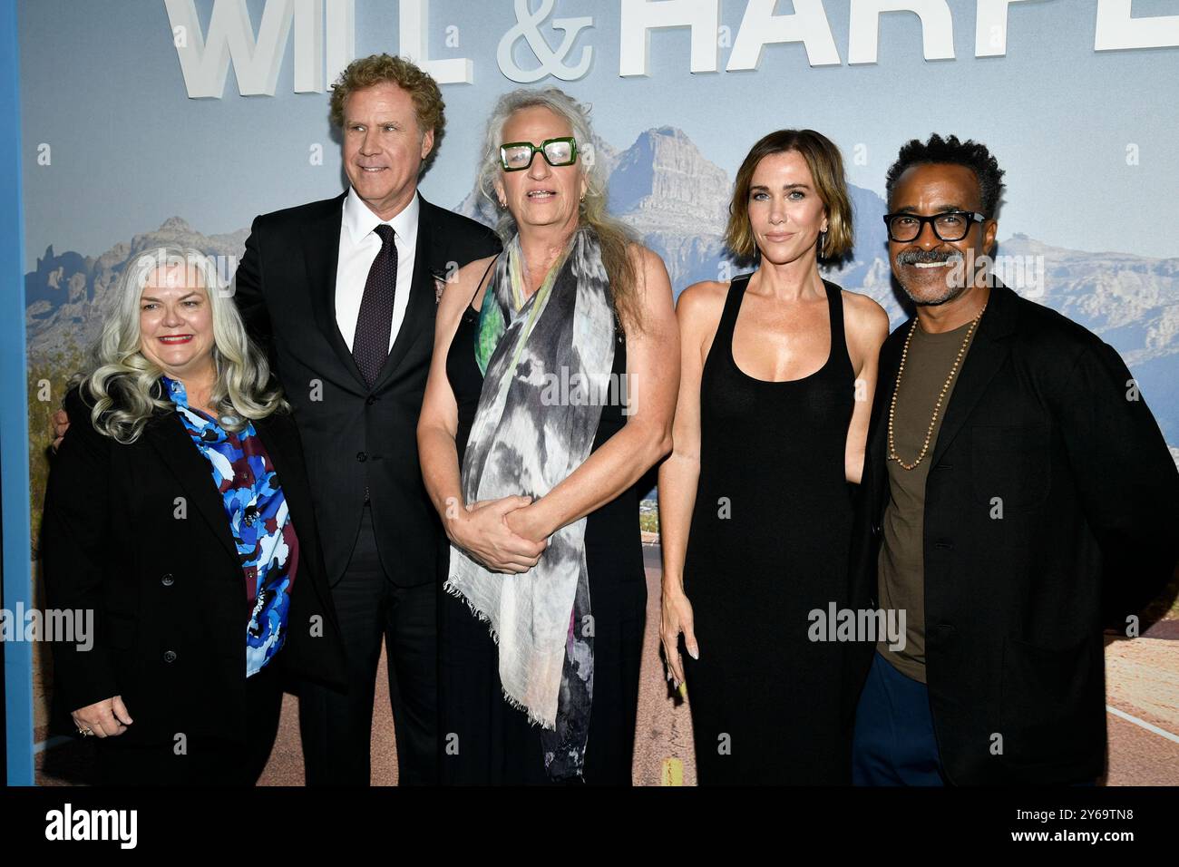 Paula Pell, from left, Will Ferrell, Harper Steele, Kristen Wiig, and ...
