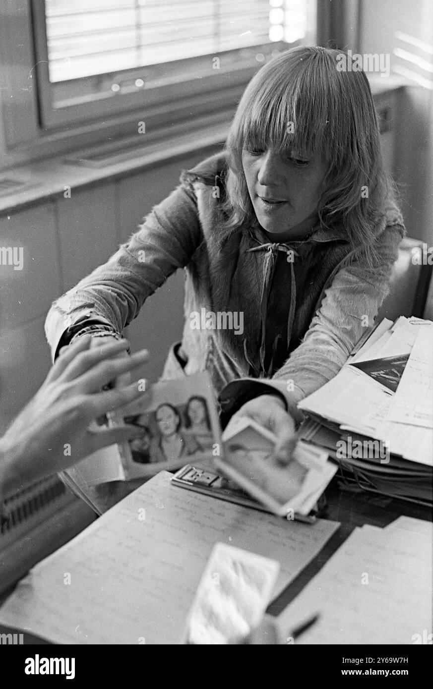 Argentine visual artist Marta Minujín during an interview at Editorial ...