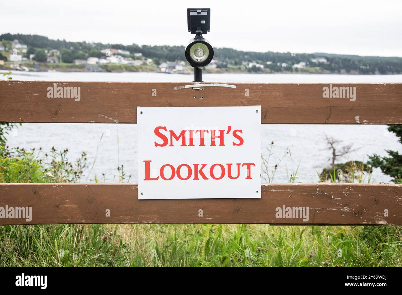 Smith's Lookout sign in Dildo, Newfoundland & Labrador, Canada Stock ...