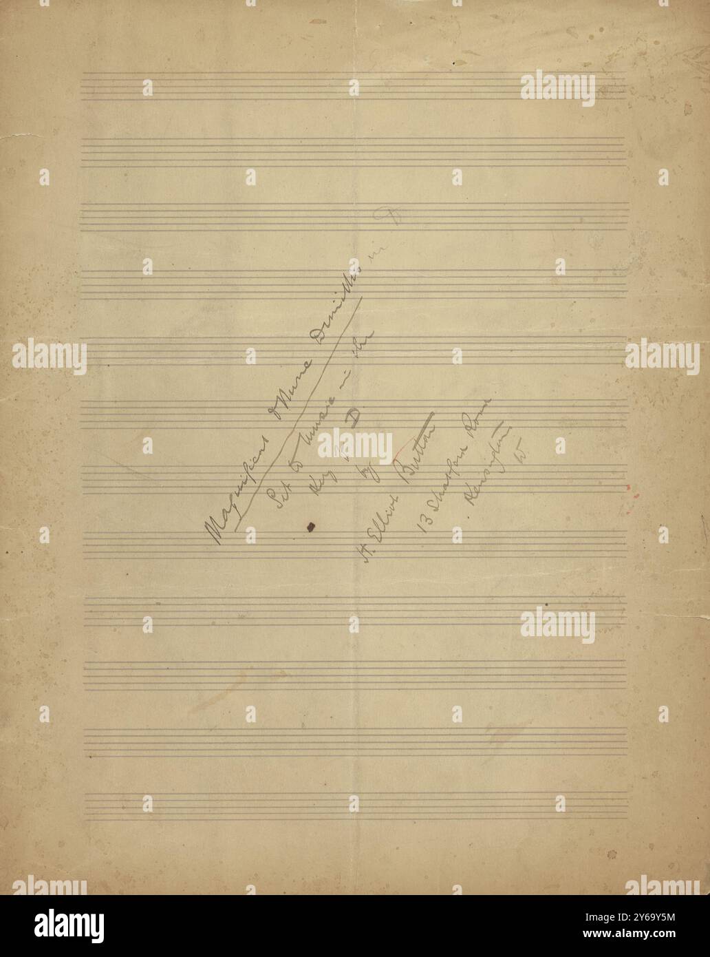 Music 1800-1900; Music Manuscripts; Button, H. Elliot. Magnificat and ...