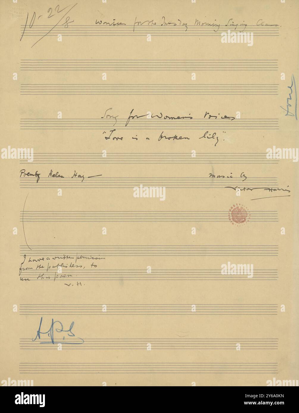 Lily sheet music hi-res stock photography and images - Alamy