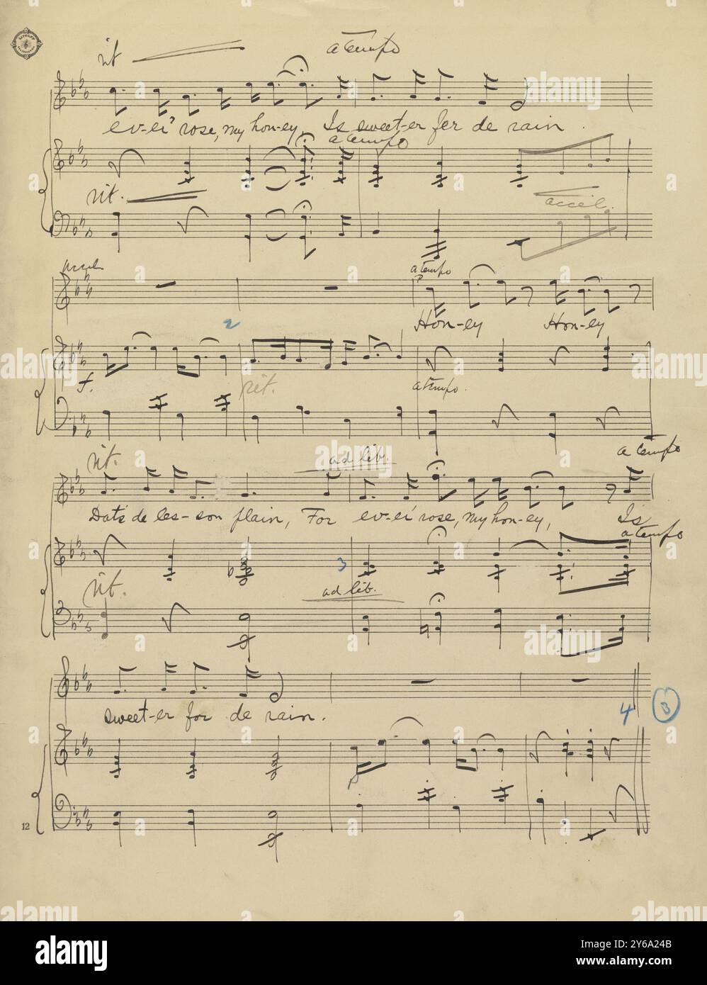 Three manuscript scores hi-res stock photography and images - Alamy