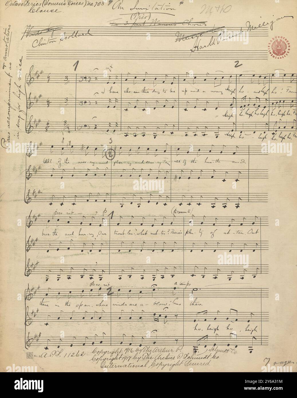 Annotated sheet music hi-res stock photography and images - Alamy