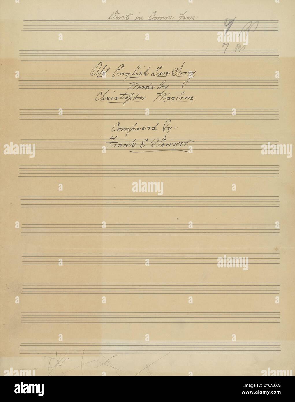 Old english love song hi-res stock photography and images - Alamy