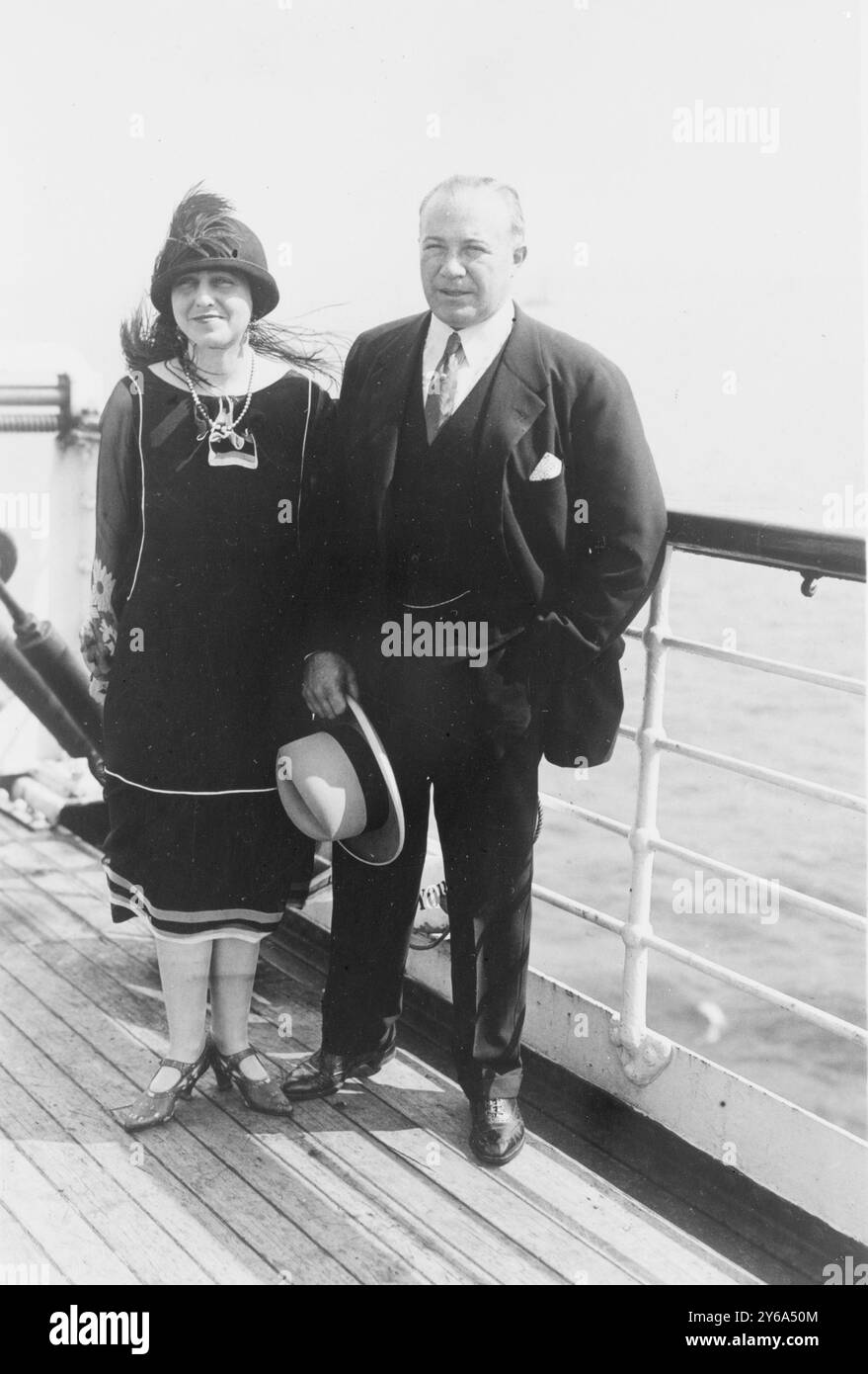 Bernard F. Gimbel, merchant, standing, full-length with wife / photo ...