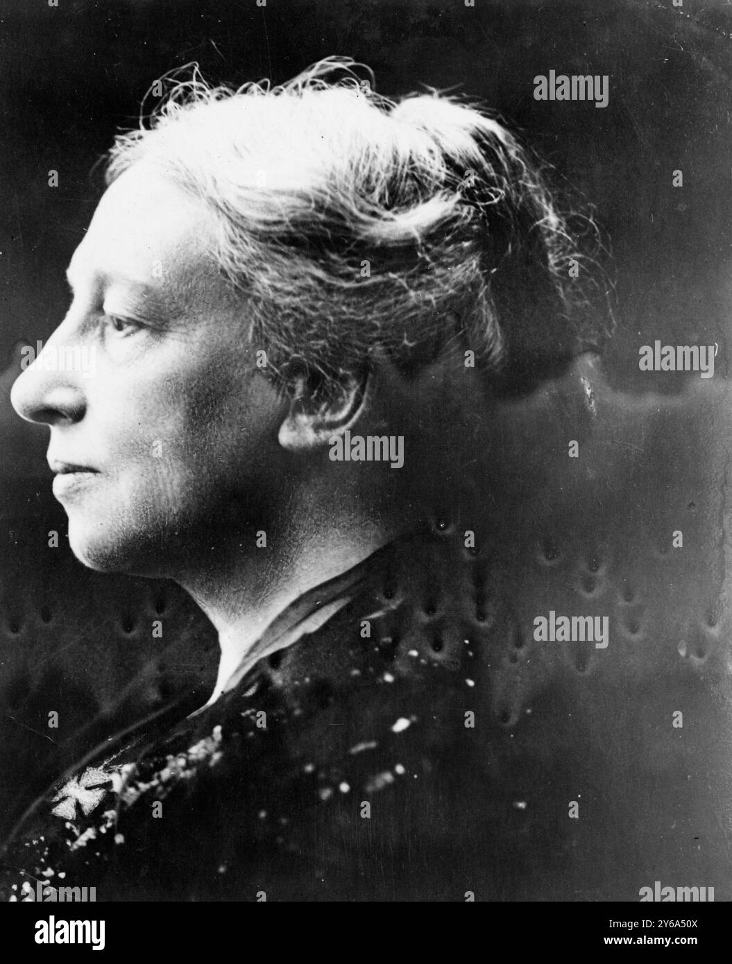 Lady Isabella Augusta Gregory, head-and-shoulders portrait, facing left ...