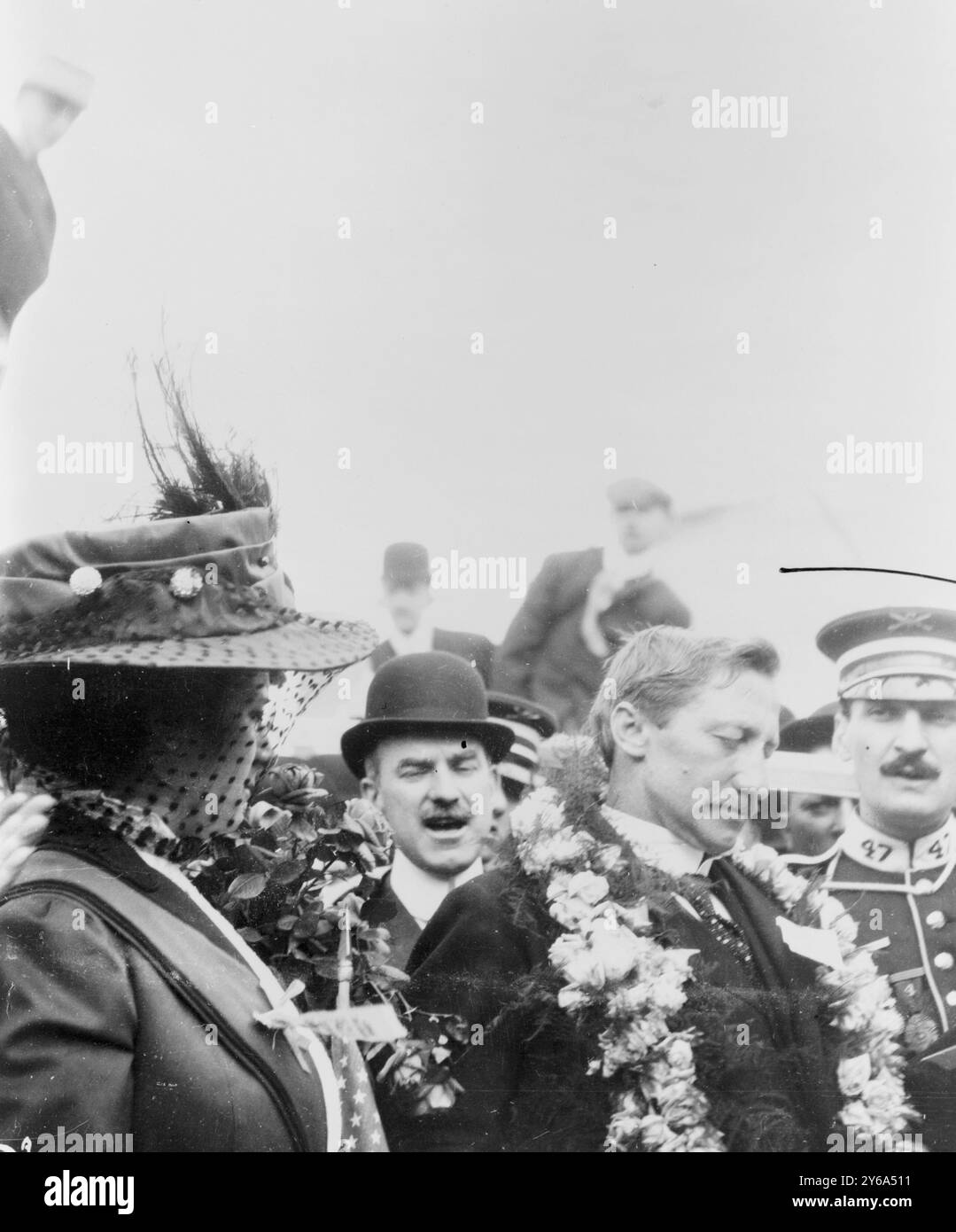Dr. Frederick A. Cook and wife on ship, Grand Republic, head-and ...
