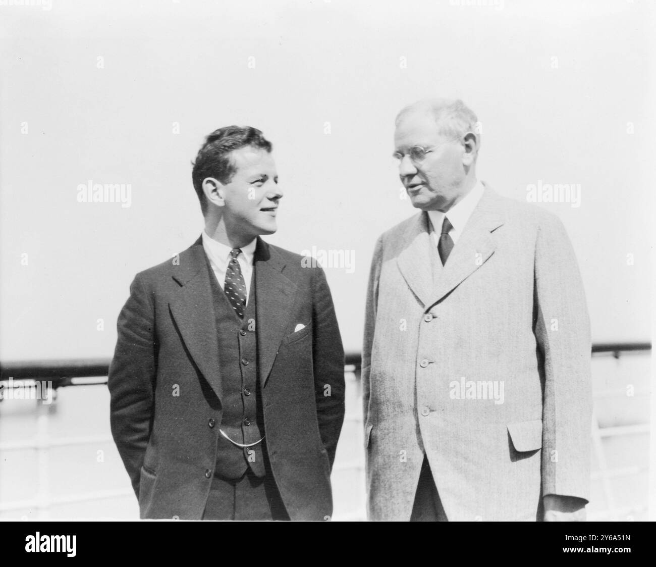 Pierce Butler, half-length portrait, standing with his son, Kevin ...