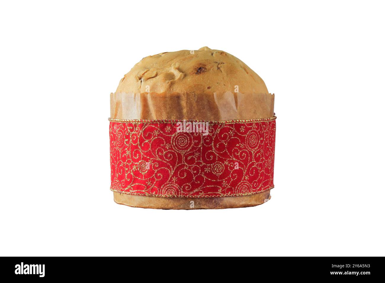 Panettone traditional Italian Christmas dessert made with raisins ...
