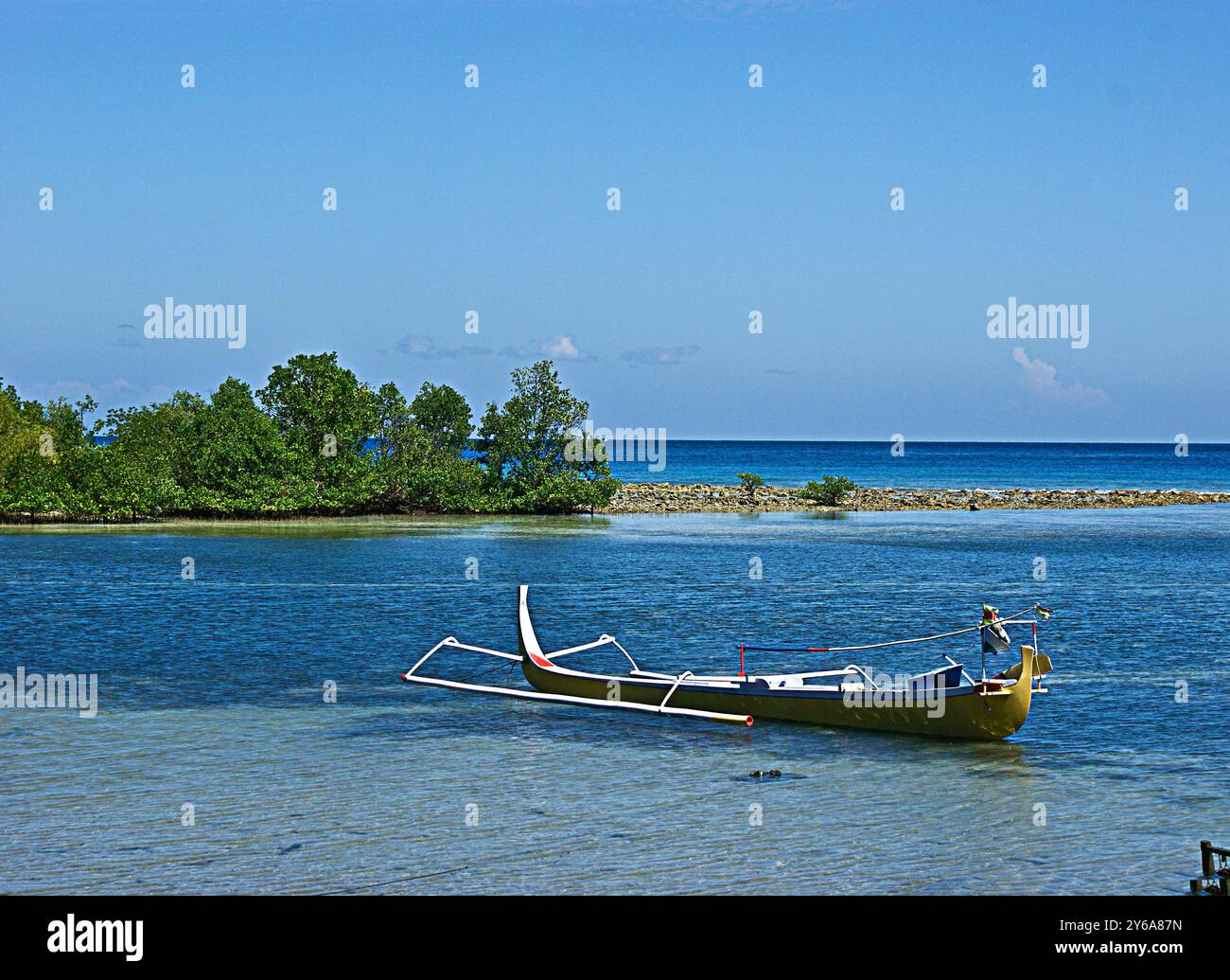 Sandeq, a traditional wooden boat on Palippi beach at Majene Indonesia ...