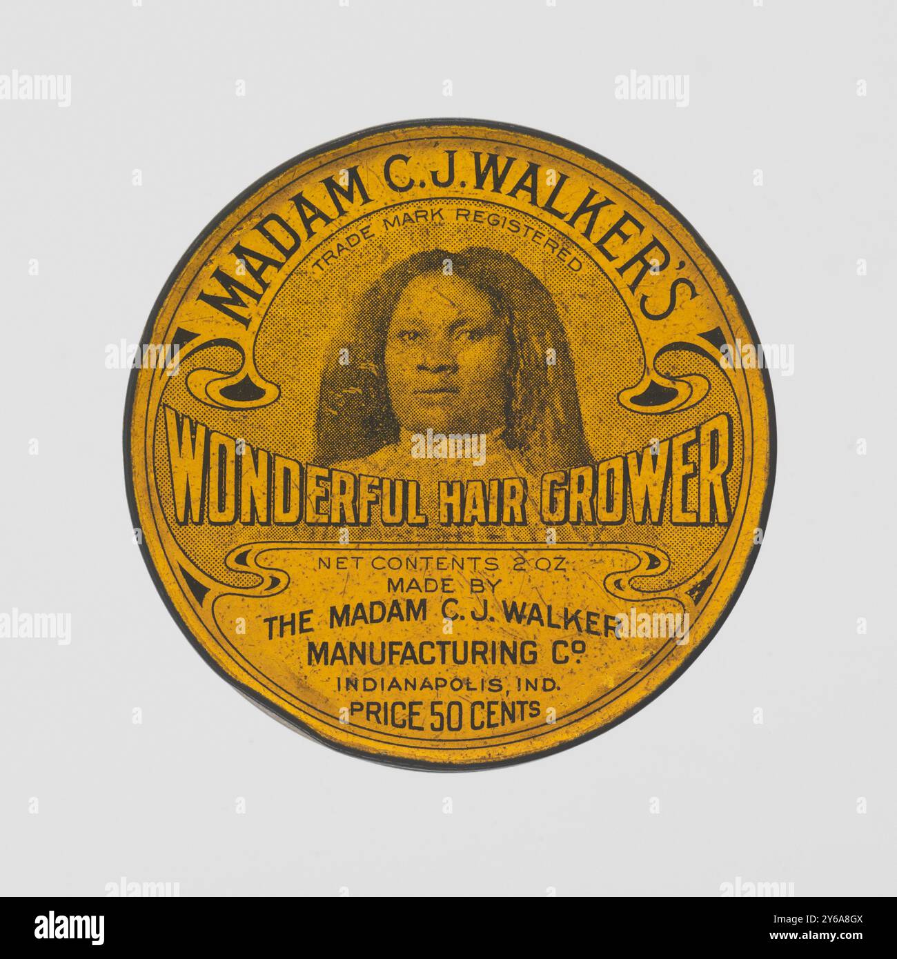 Tin of Madam C.J. Walker's Wonderful Hair Grower. Madam C.J. Walker ...