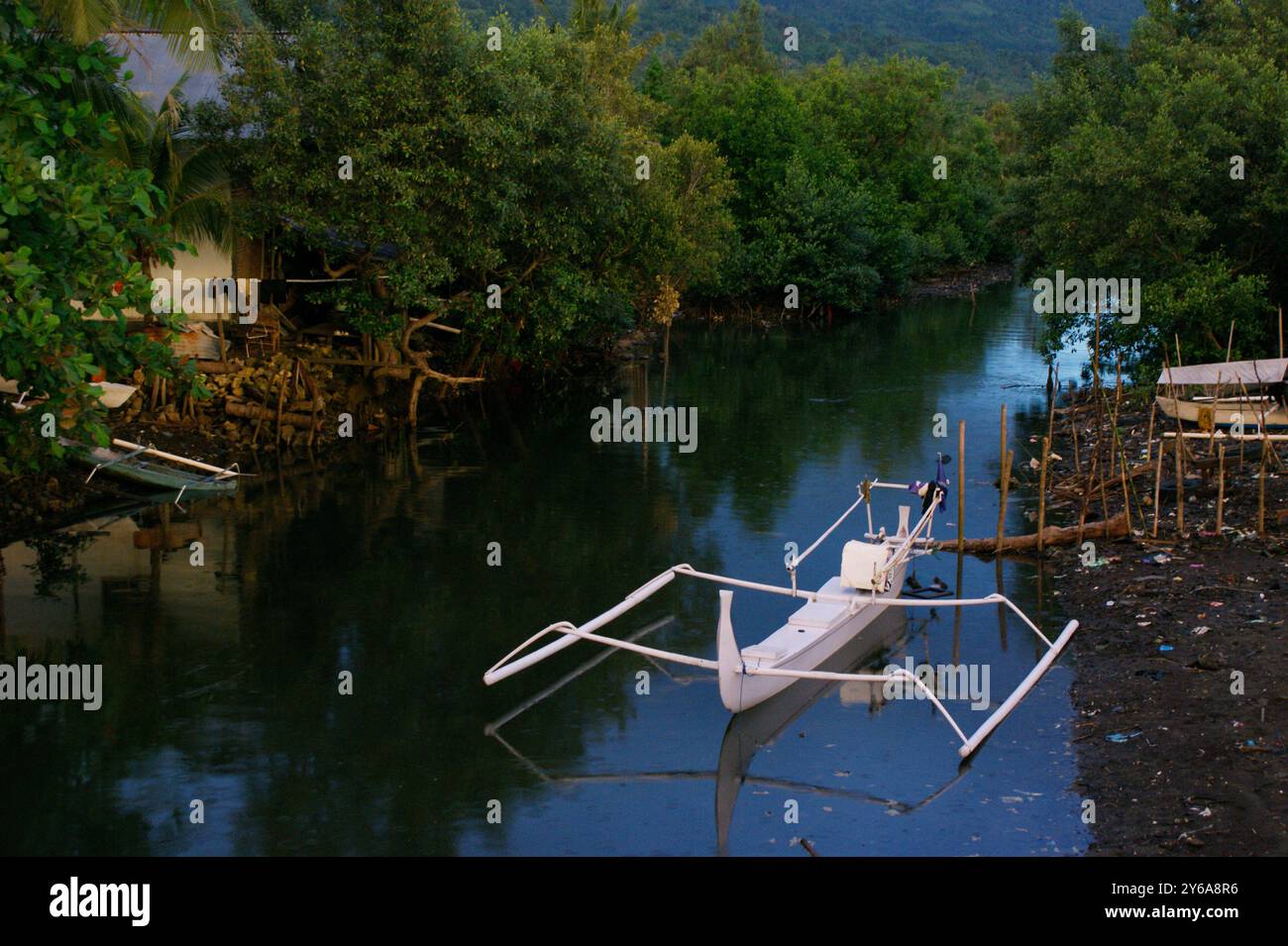 Sandeq, a traditional wooden boat on Palippi beach at Majene Indonesia ...