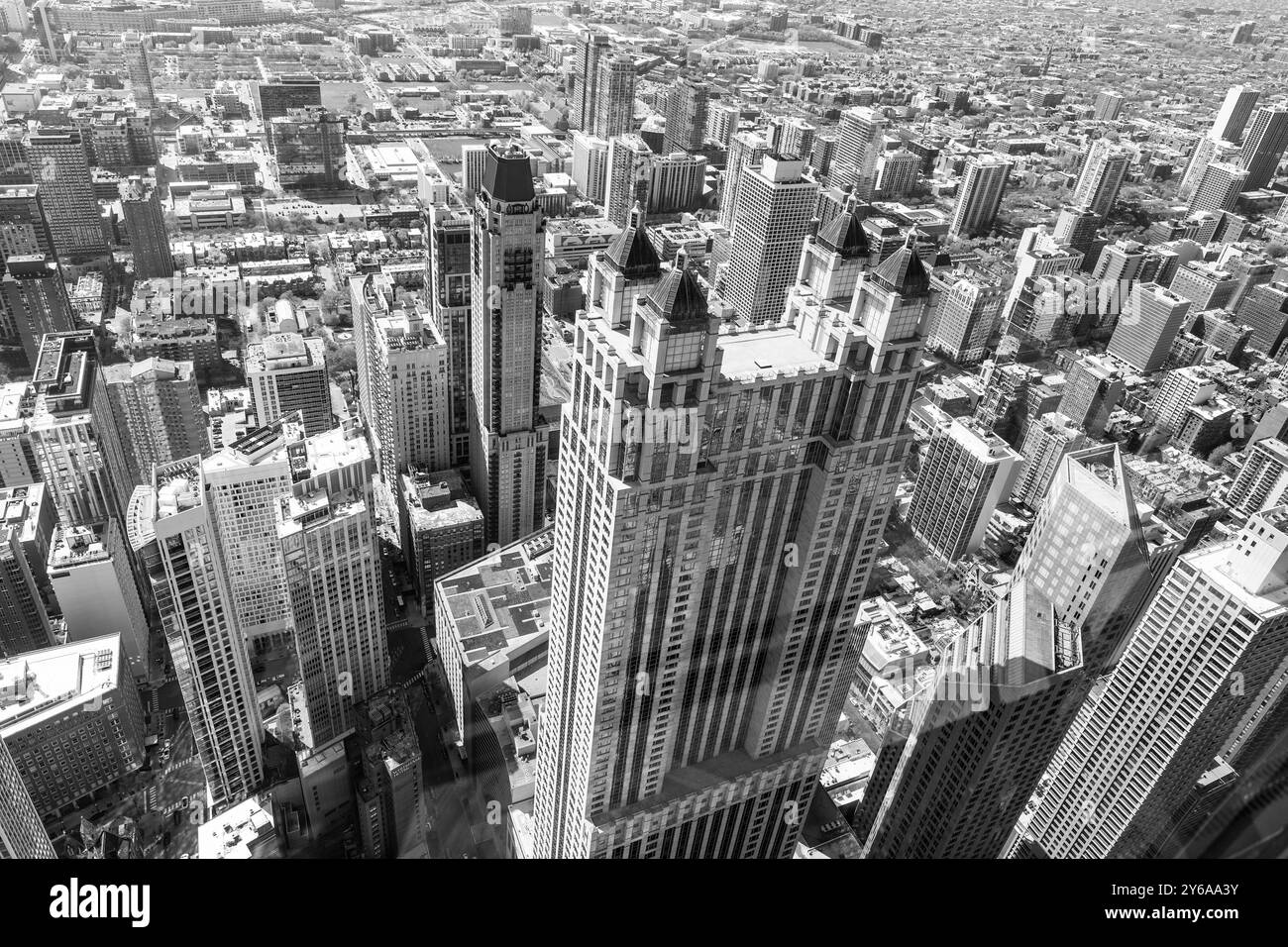 skyscraper aerial view. cityscape skyline. architectural building in ...