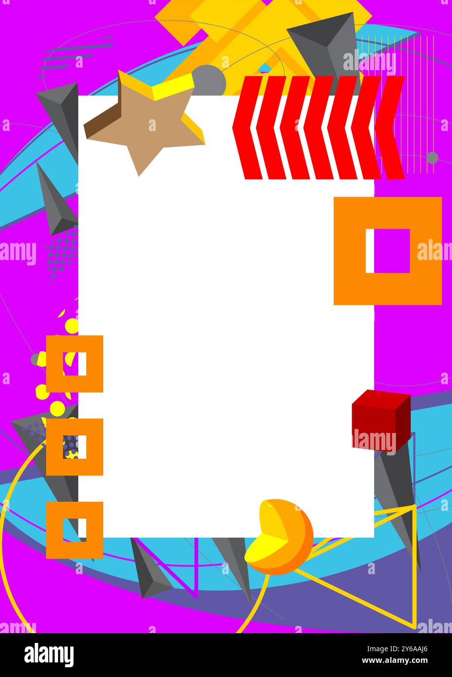 Colorful geometrical graphic retro theme background with place for text ...