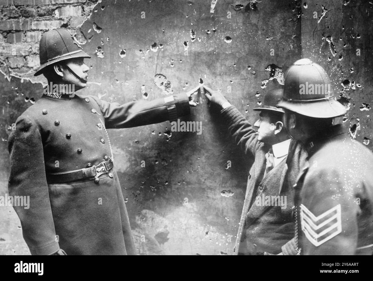 Hounsditch, bullet marks on interior of front wall, Glass negatives, 1 ...