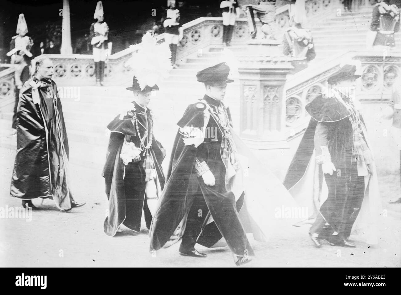 Prince of Wales, King Manuel, Duke Connaught, Photo shows King Manuel ...