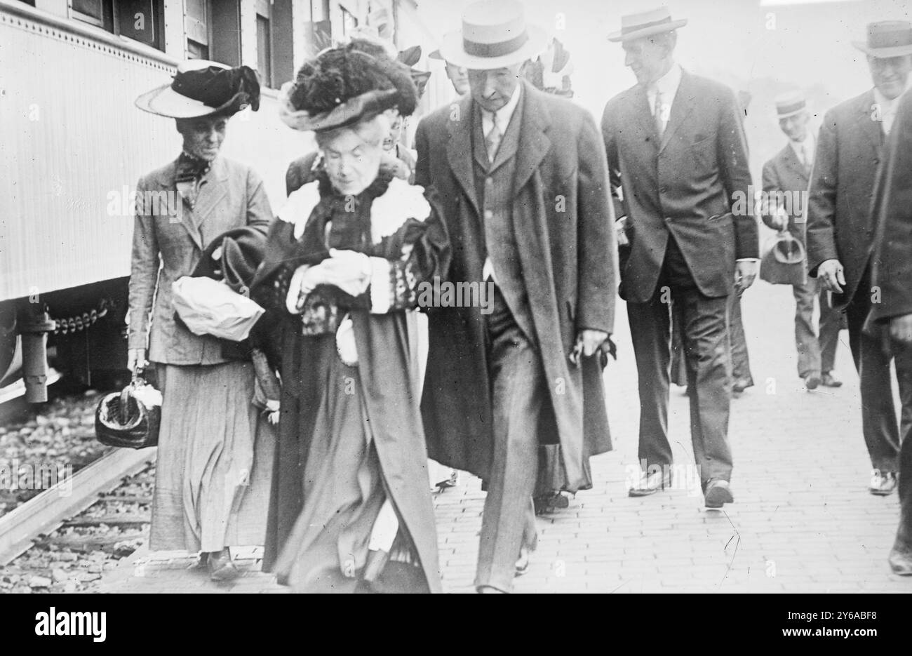 J.D. Rockefeller & wife, Photograph shows John D. Rockefeller with his ...