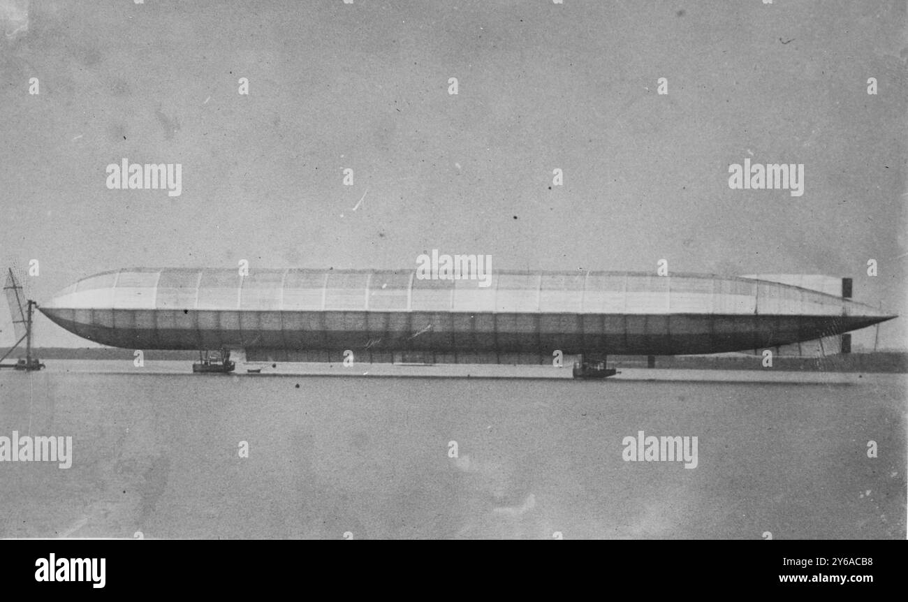 British Naval airship, Photo shows the first British attempt to build a ...