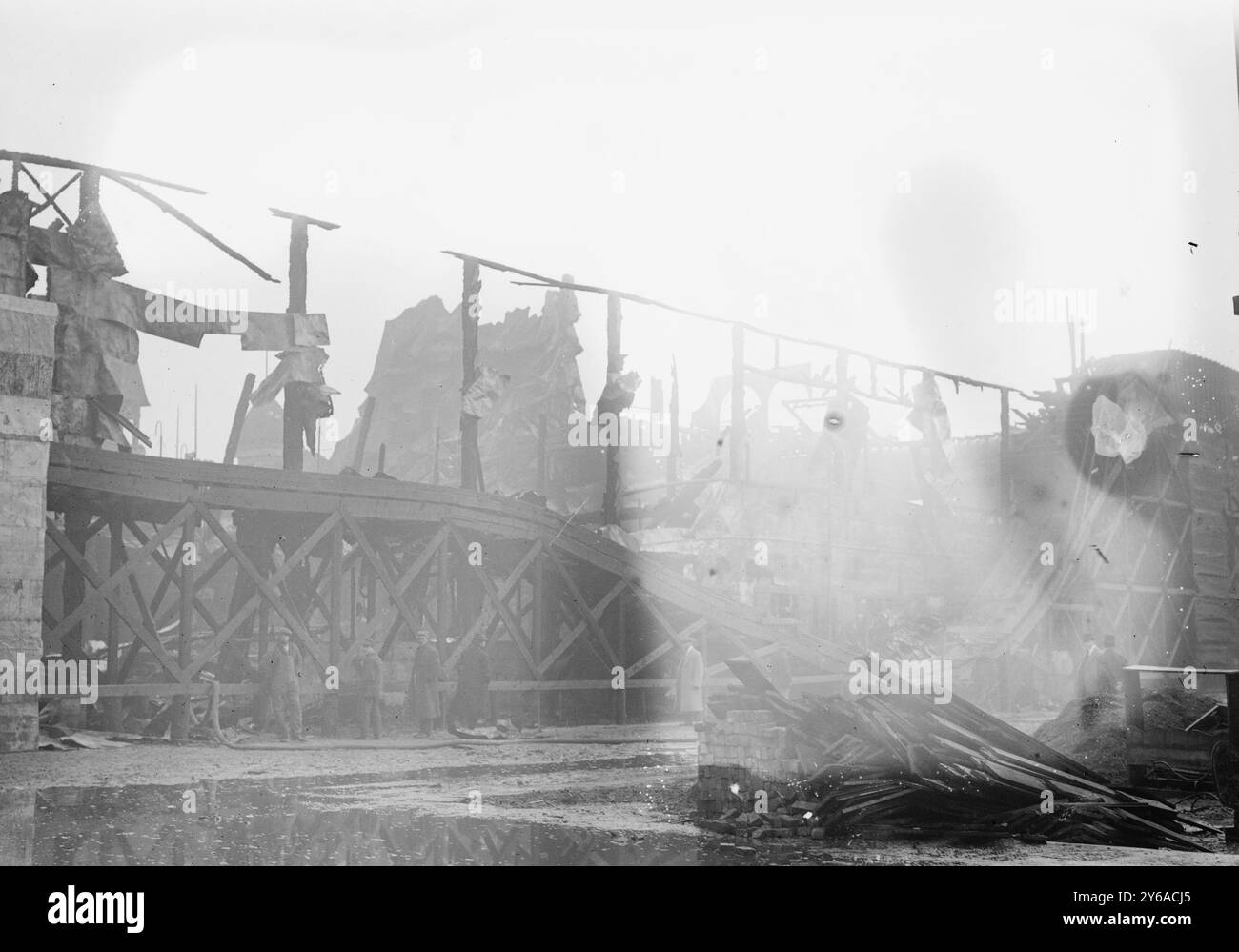 Luna Park Fire 1911, Photo shows aftermath of a fire at Luna Park ...